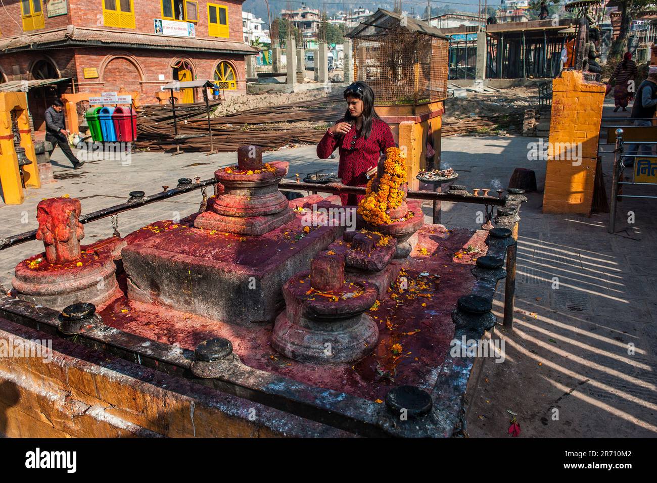 Visnu temple. budanilkantha. nepal Stock Photo - Alamy