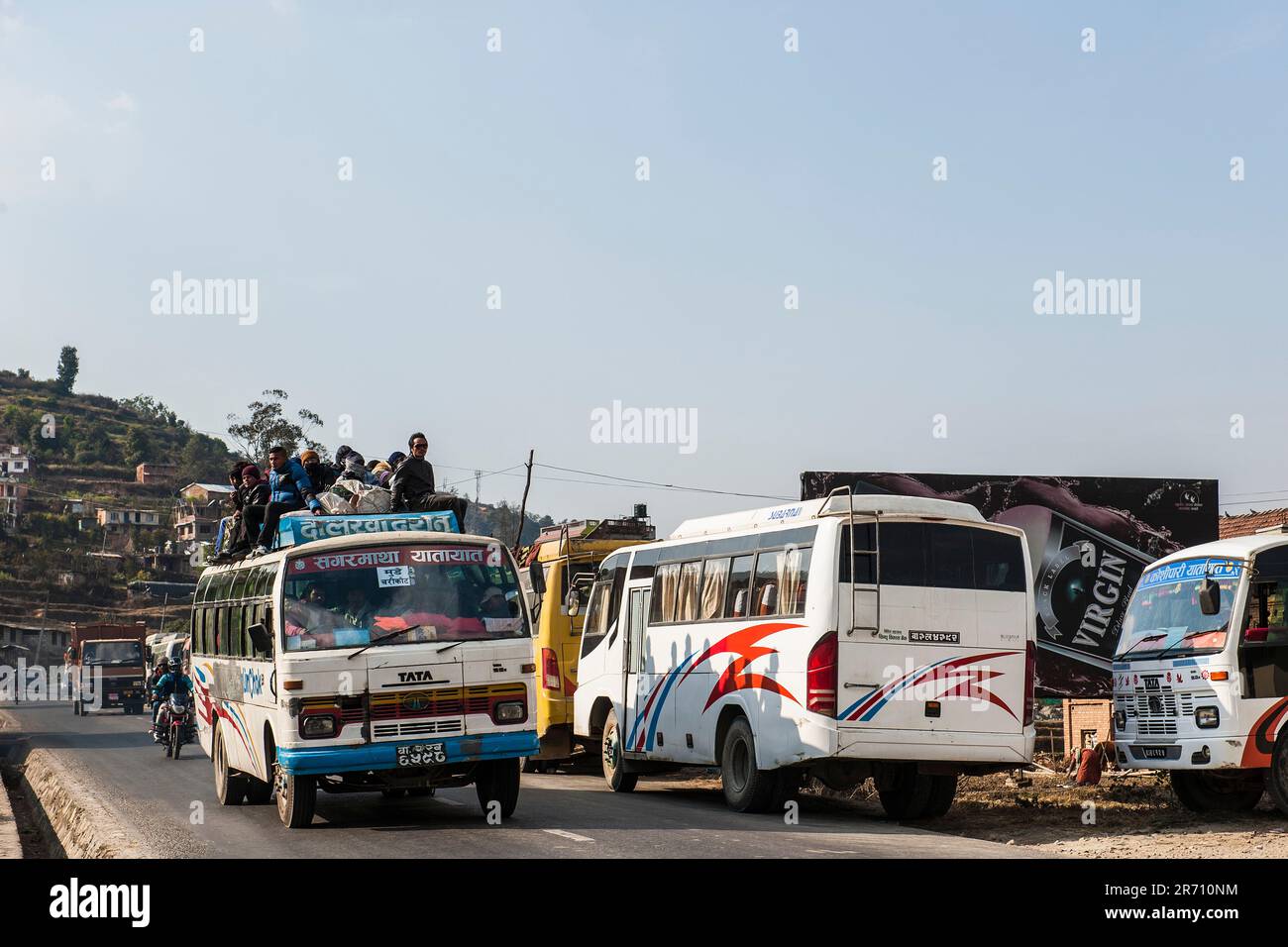 Nepal. Sangha. daily life. local bus Stock Photo - Alamy