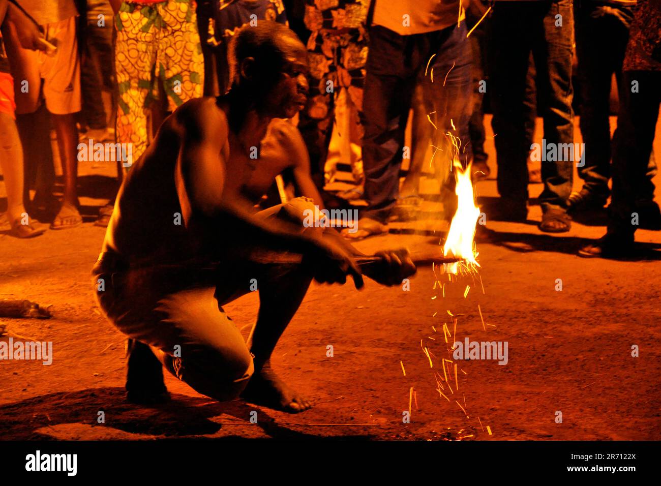 Fire dance. sokode. nyamassila. togo. africa Stock Photo - Alamy
