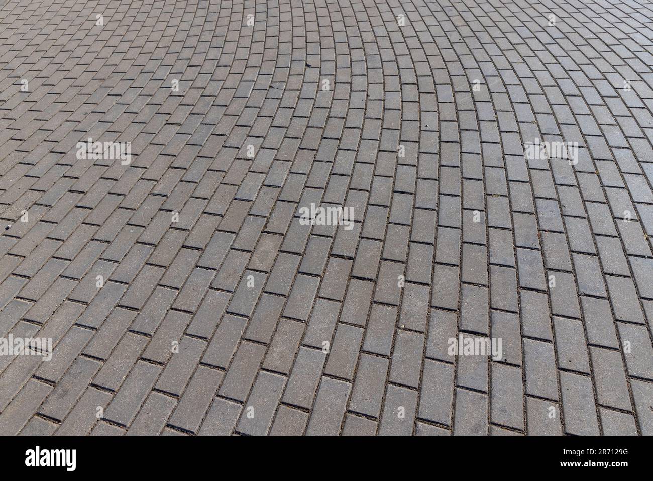 Concrete tile which paved part of the road for traffic, part of the ...