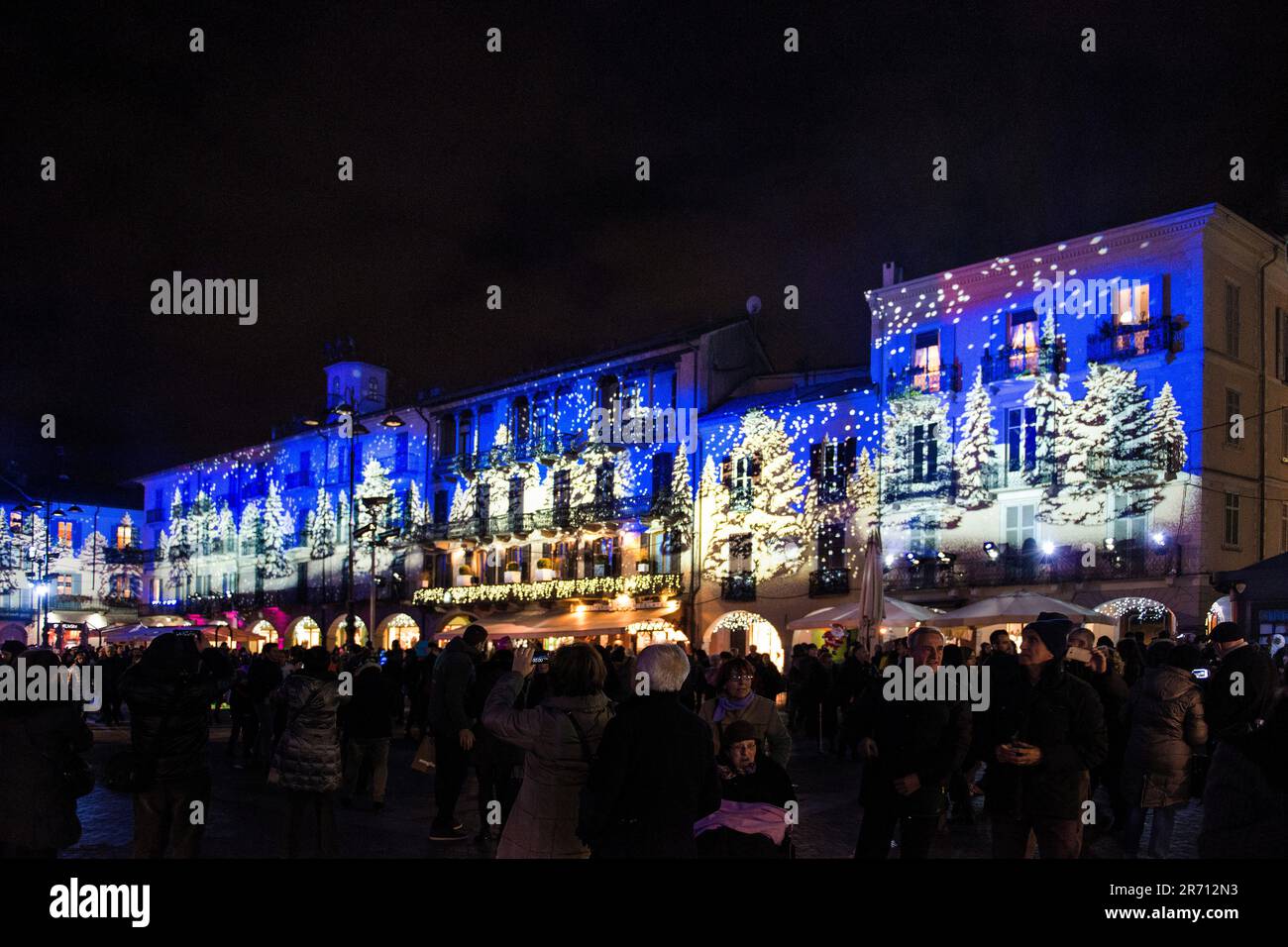 Italy. Como. Magic light festival. Christmas Stock Photo - Alamy