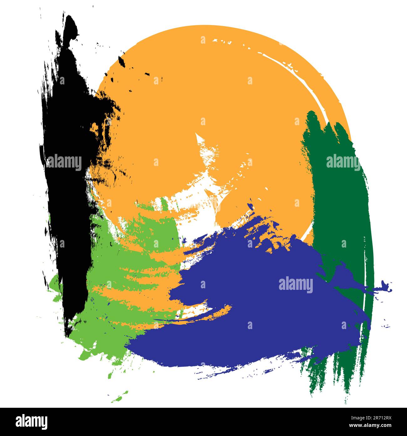 colored brush strokes vector illustration Stock Vector Image & Art - Alamy