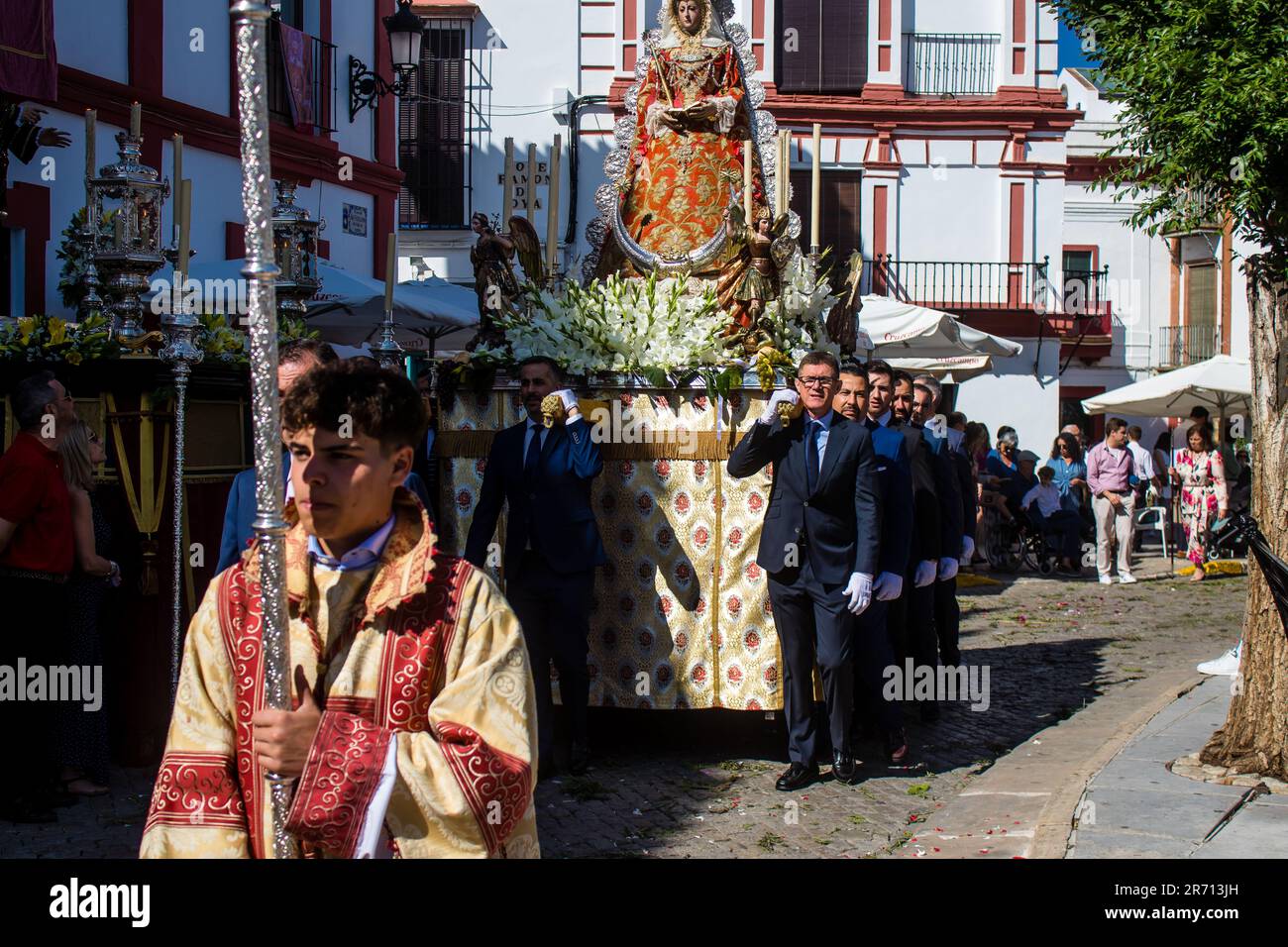 Honorary citizen participating at the Corpus Christi procession, their ...