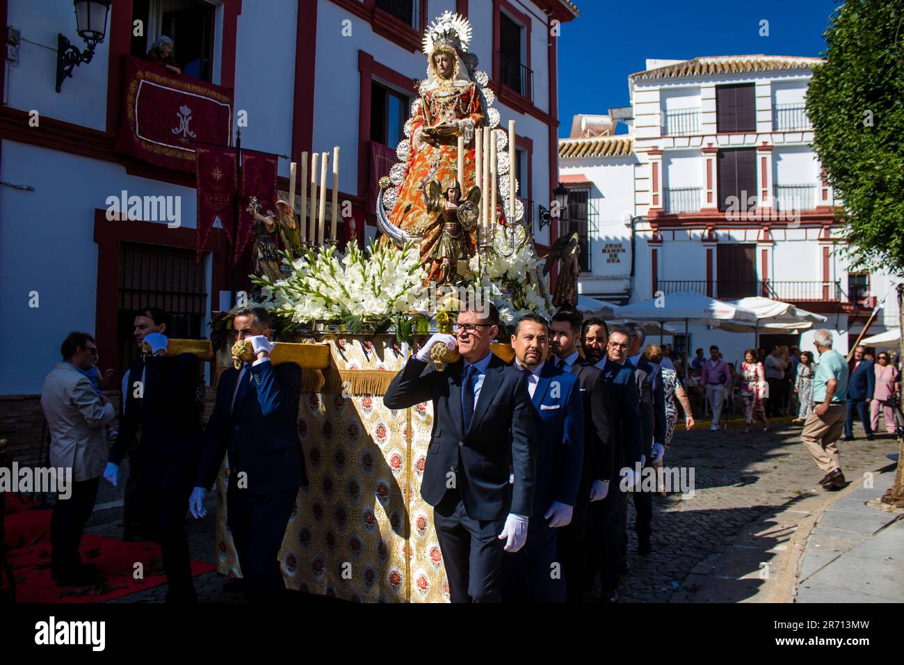 Honorary citizen participating at the Corpus Christi procession, their ...