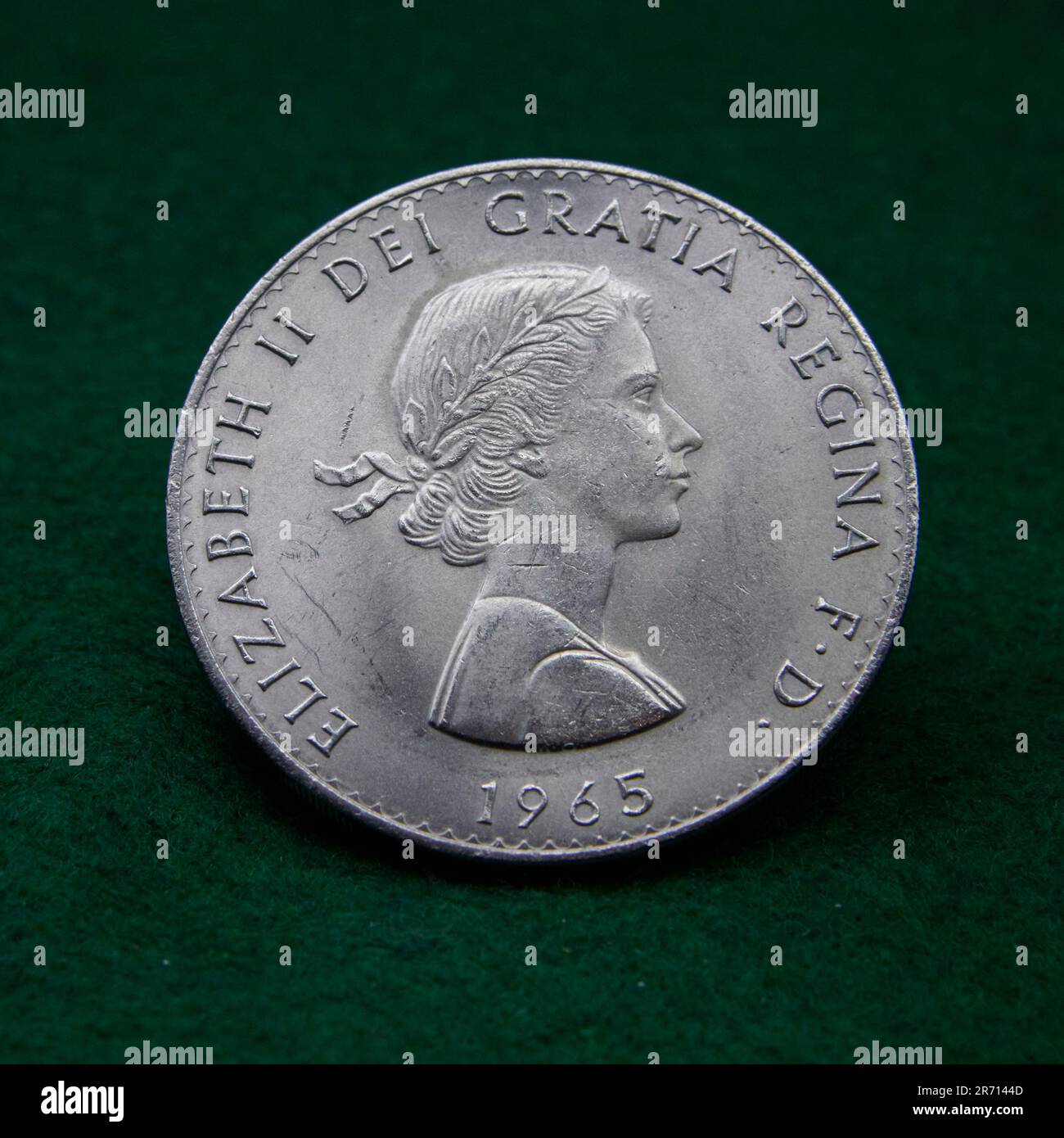 Sir Winston Churchill commemorative crown coin was Issued in 1965 Stock ...