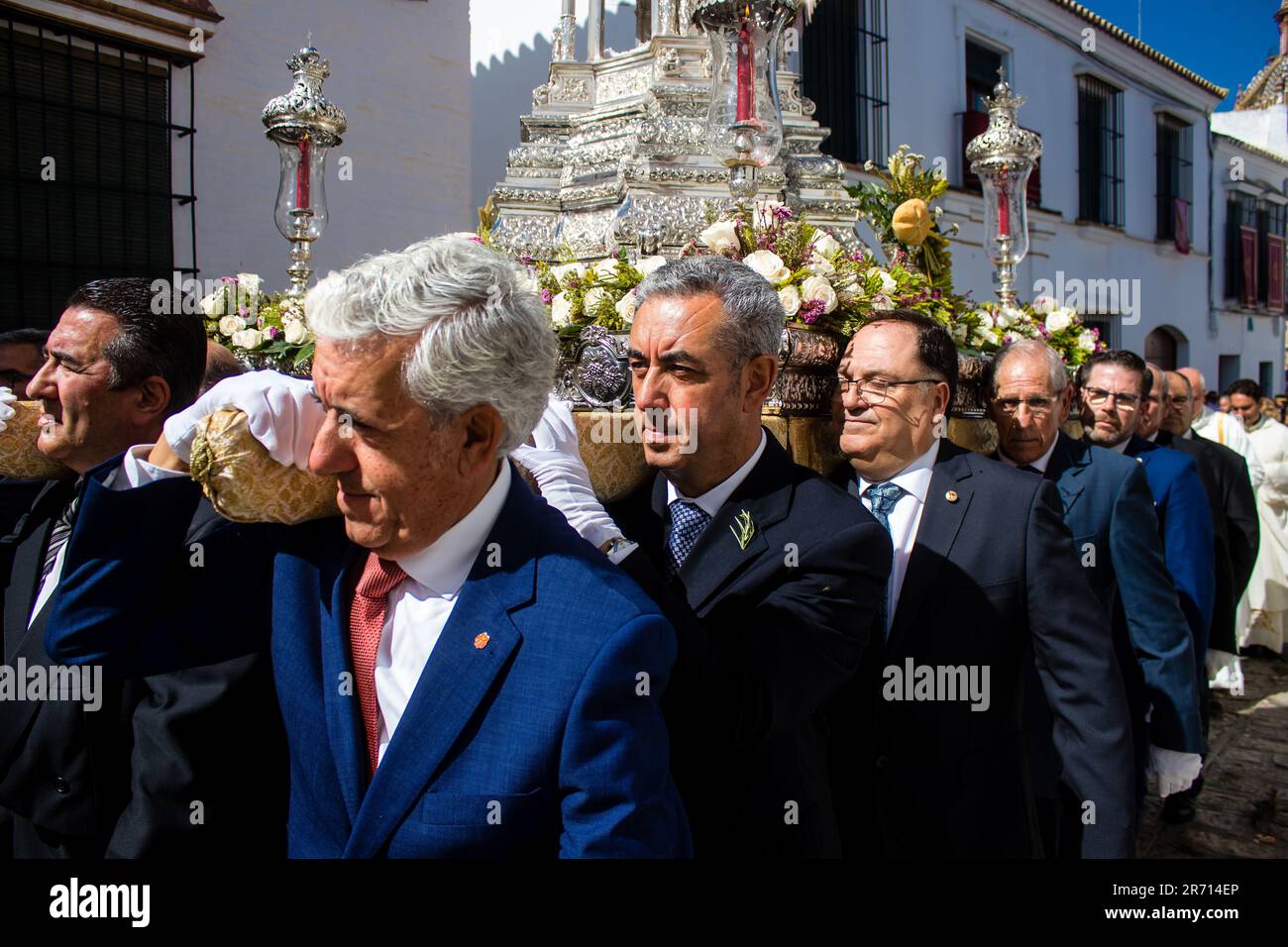 Honorary citizen participating at the Corpus Christi procession, their ...