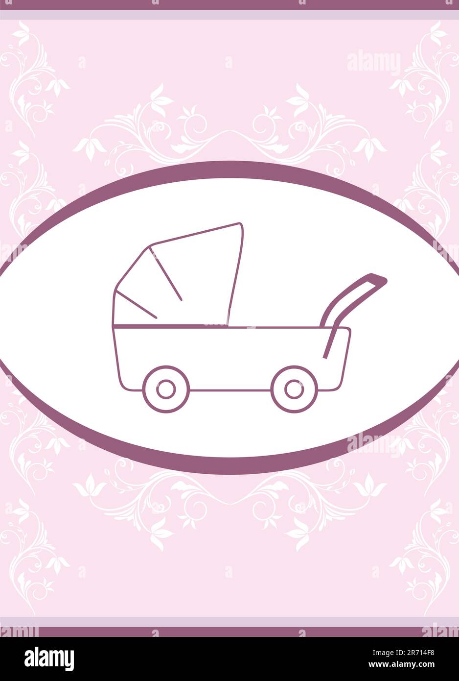 Template frame design for greeting card. Vector Stock Vector Image ...