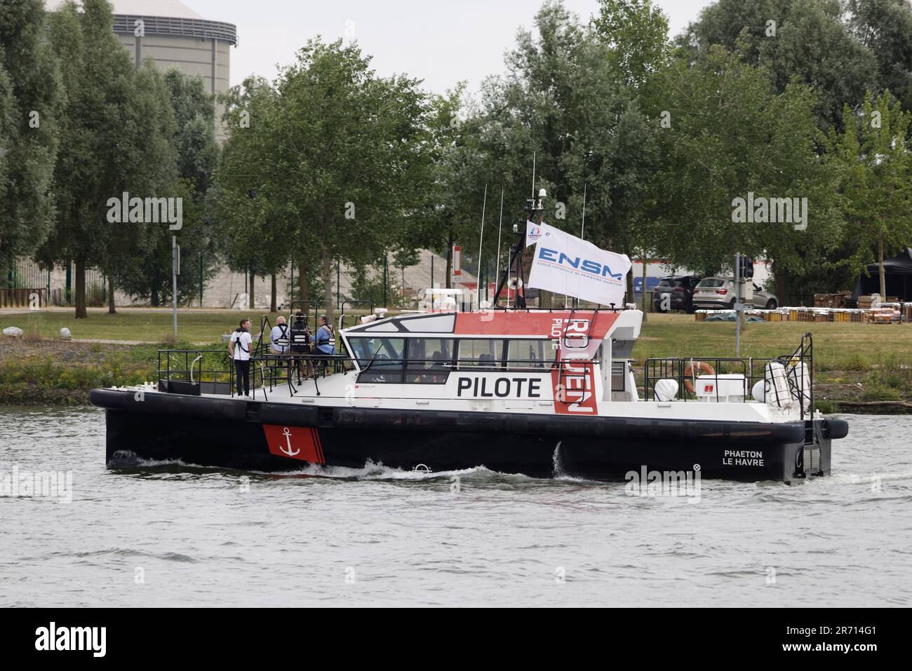 Rouen, France. 10th June, 2023. Pilot boat - Gathering of tall ships ...