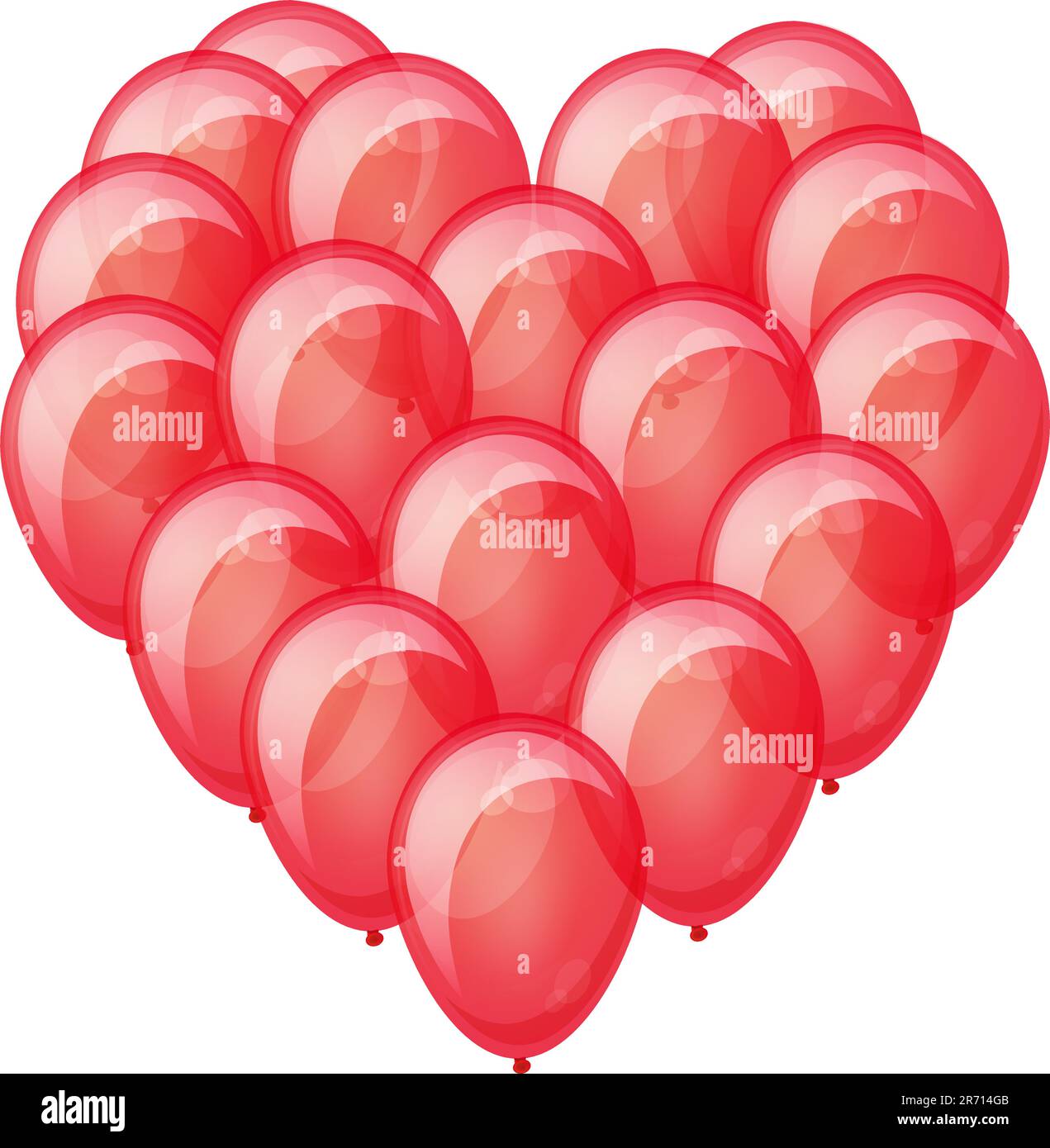 Red balloons heart. Symbol of a healthy heart. Eps10. Illustration for ...