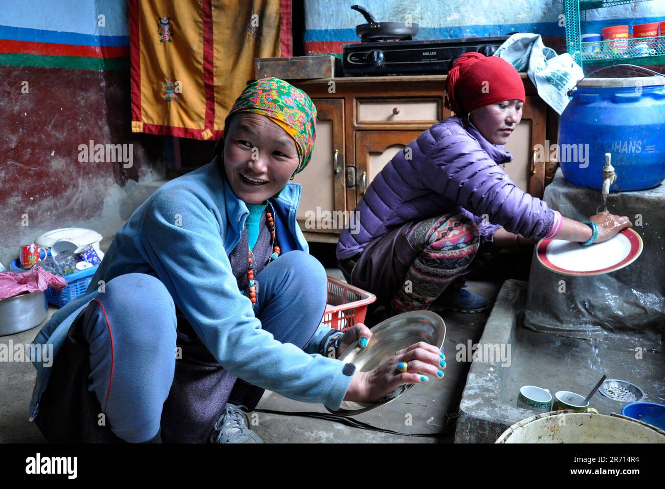 Nepal. Mustang. daily life Stock Photo - Alamy