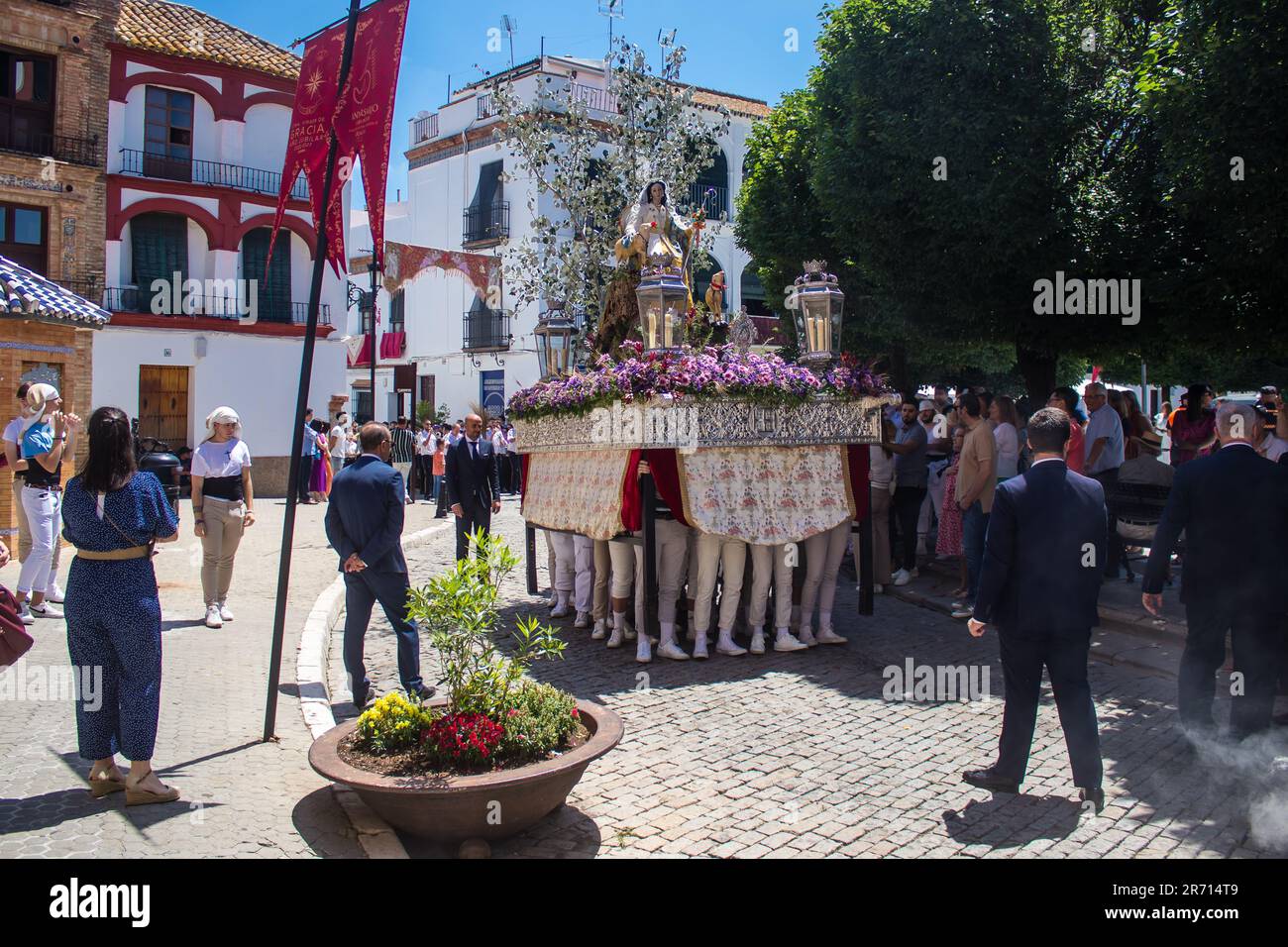 Honorary citizen participating at the Corpus Christi procession, their ...