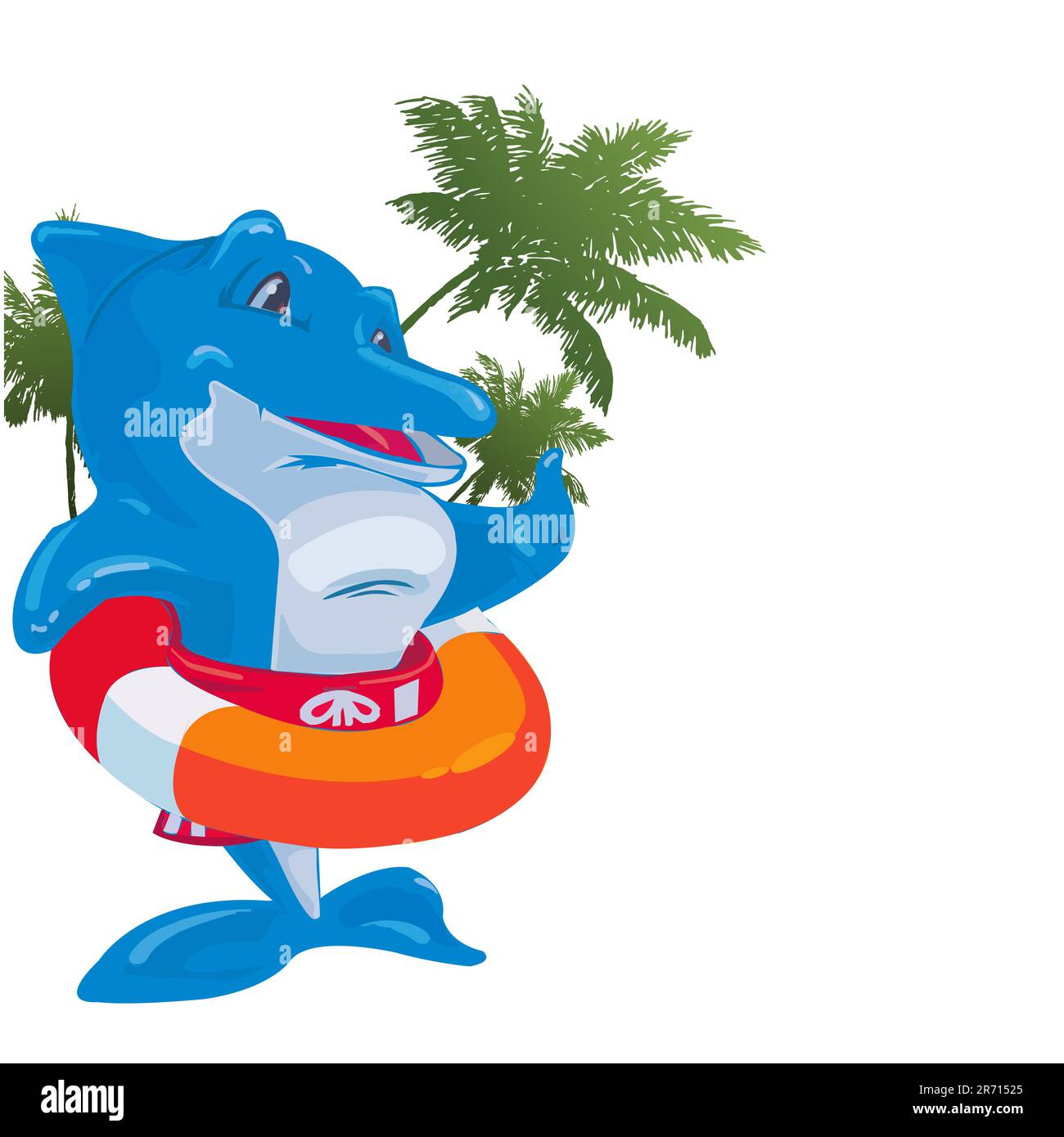 dolphin on a white background.vector Stock Vector Image & Art - Alamy