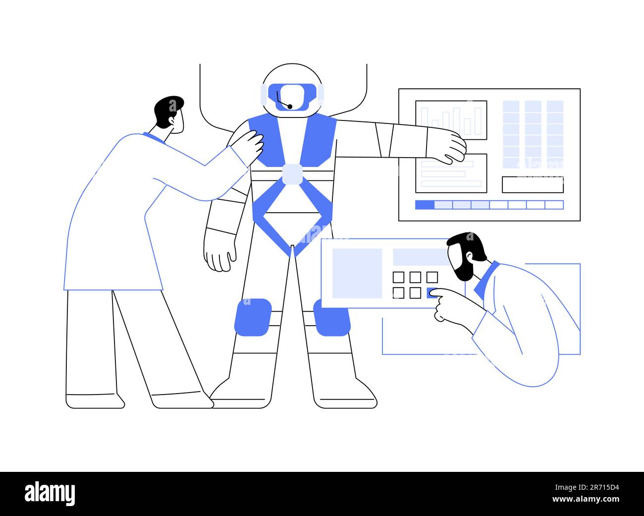 Astronaut training abstract concept vector illustration Stock Vector ...