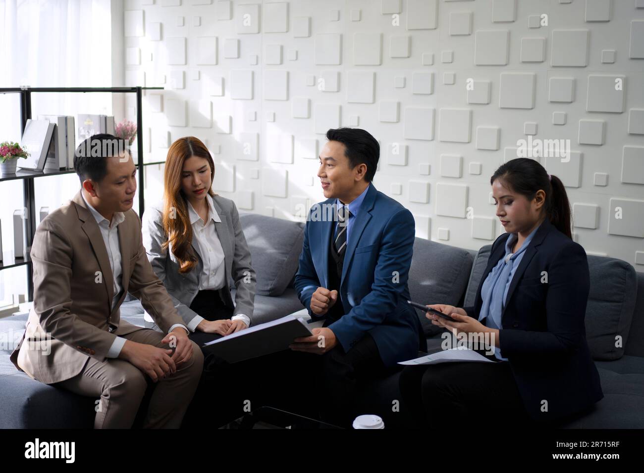 White collar worker working and meeting at office. White collar worker ...