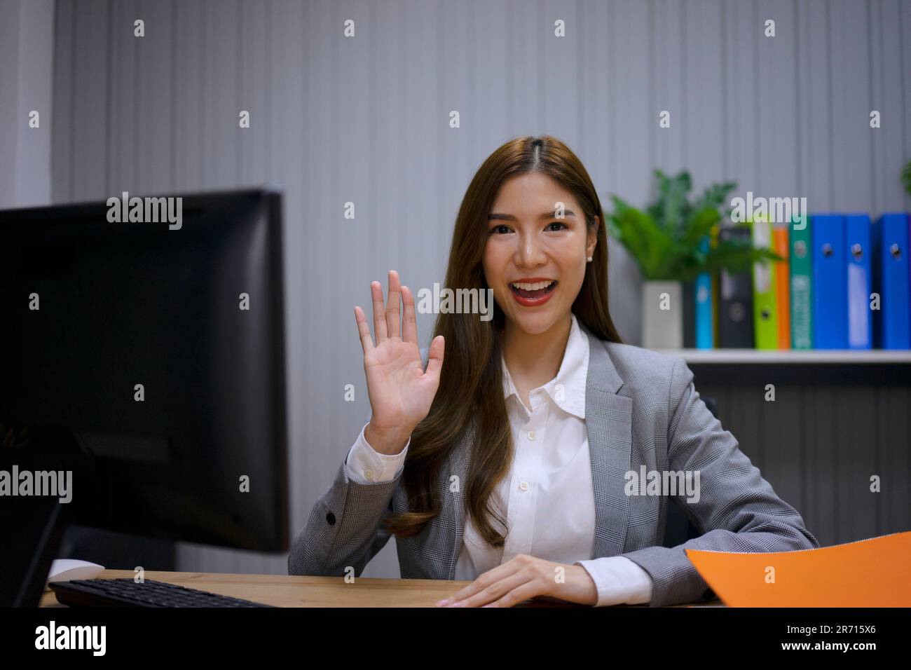 White collar worker working and meeting at office. White collar worker ...