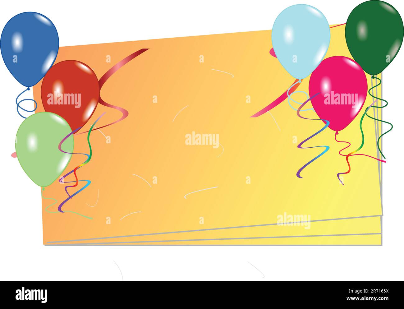Beautiful celebration card with balloons. Vector Stock Vector Image ...