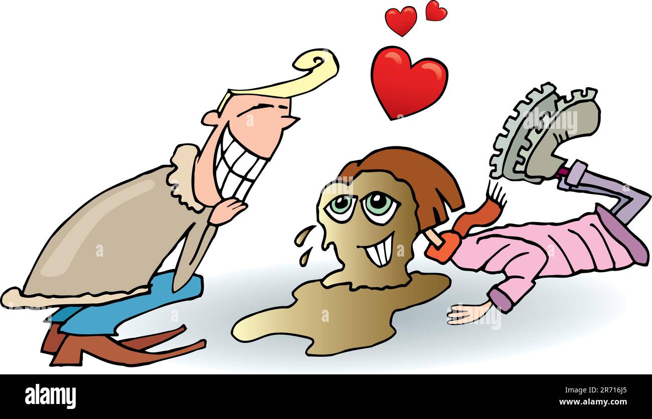 Smile fallen in love Stock Vector Images - Alamy