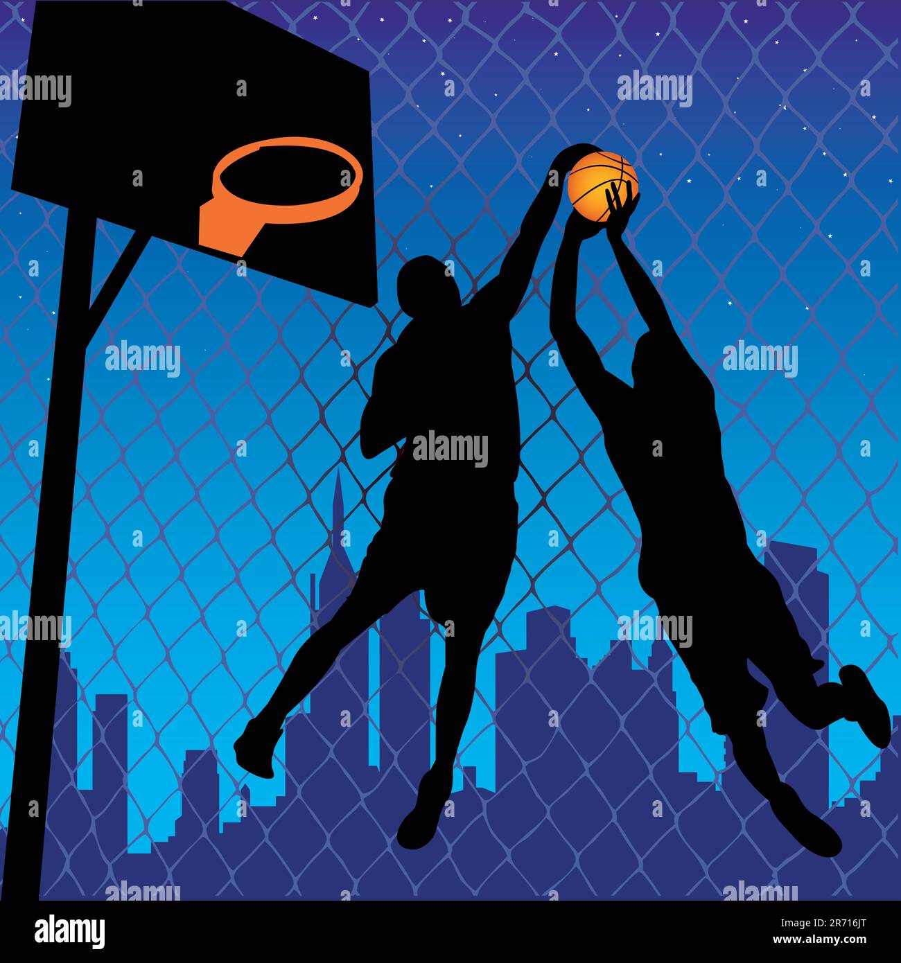 vector illustration of basketball players Stock Vector Image & Art - Alamy