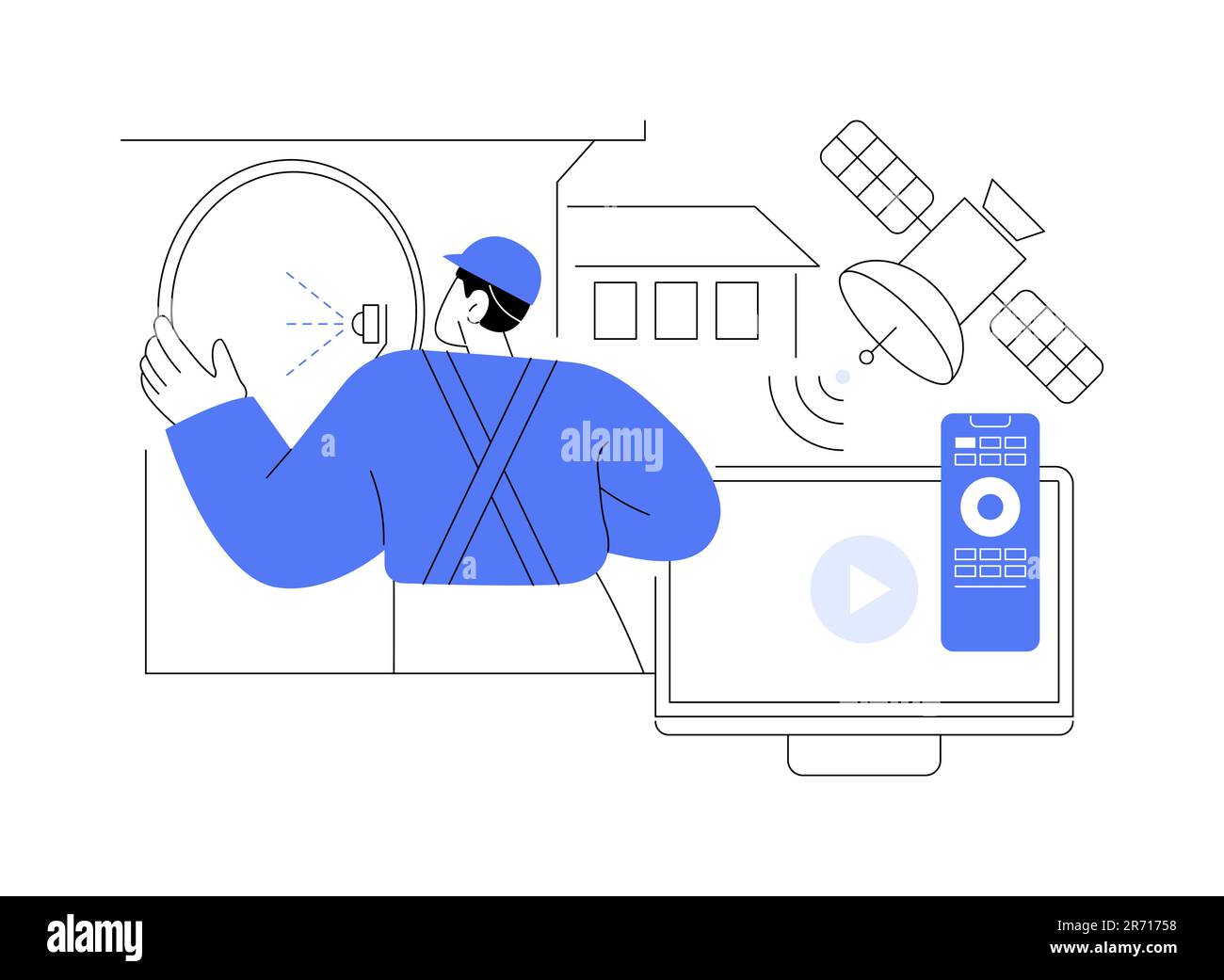 Satellite television abstract concept vector illustration Stock Vector ...