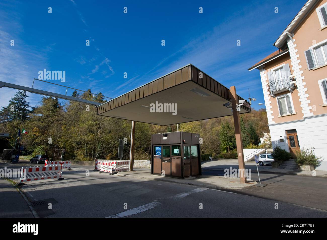 Switzerland. Canton Ticino. Arzo. customs Stock Photo - Alamy