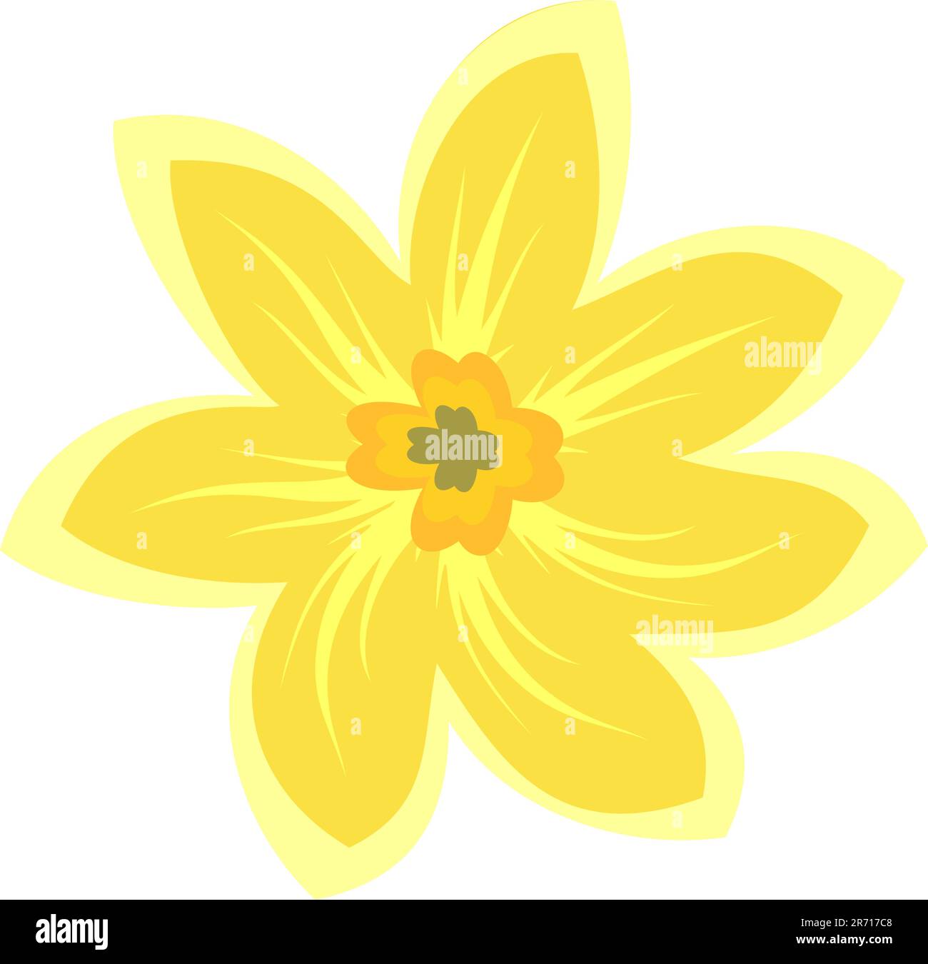 Cartoon illustration of flowers - vector Stock Vector Image & Art - Alamy