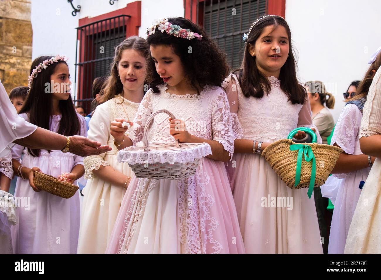 Young children participating at the Corpus Christi procession, an age ...