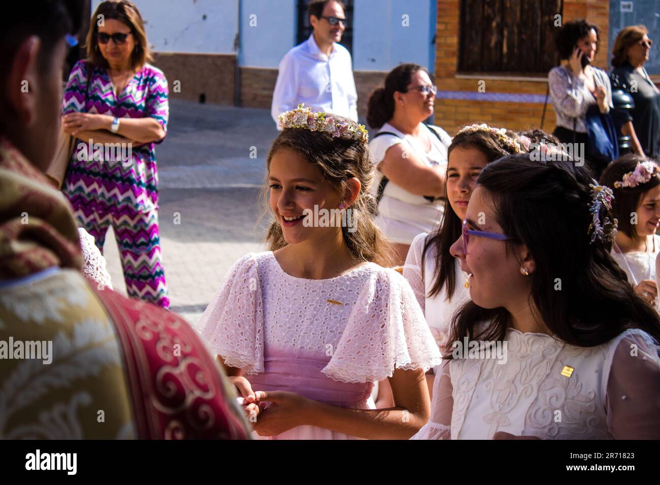 Young children participating at the Corpus Christi procession, an age ...