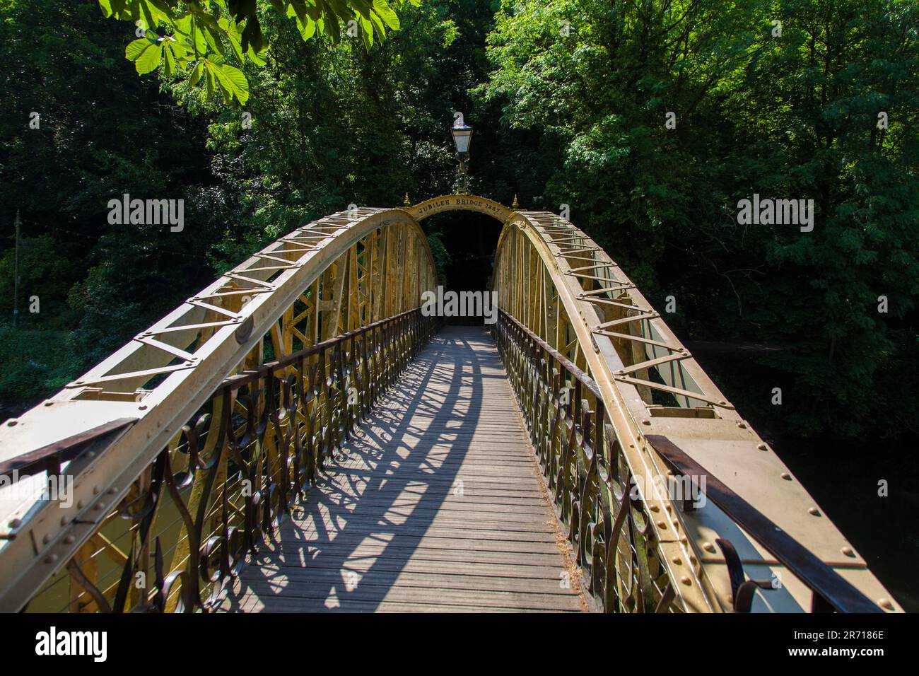 The Jubilee Bridge in Matlock Bath,Derbyshire,England,UK Stock Photo ...