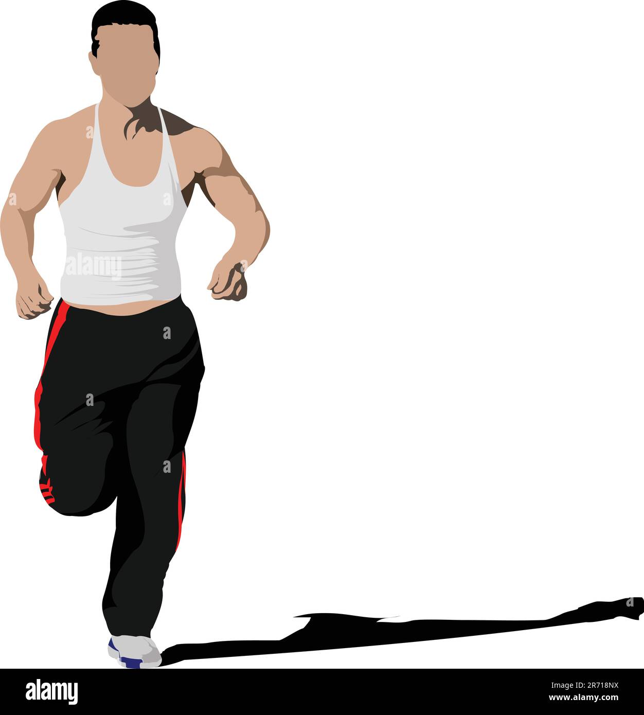 The running man. Vector illustration Stock Vector Image & Art - Alamy