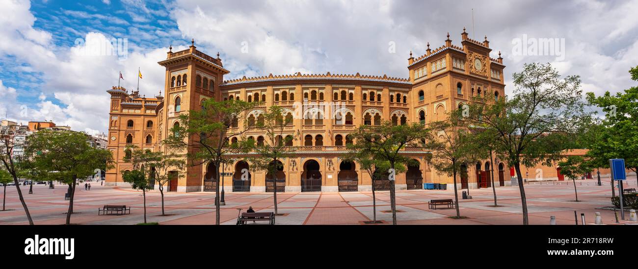 Panoramic view of the large bullring of Las Ventas, the largest in the ...