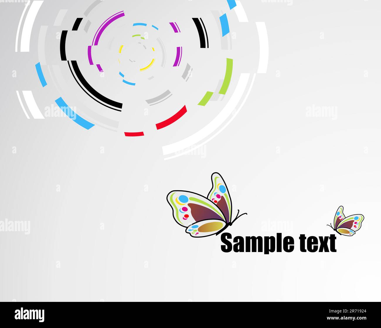 Abstract technical background with butterfly and place for your text ...