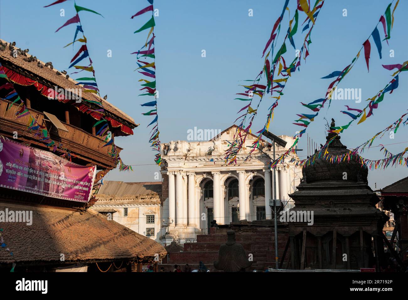 Nepal. Kathmandu. one year after the earthquake. Thamel area Stock ...