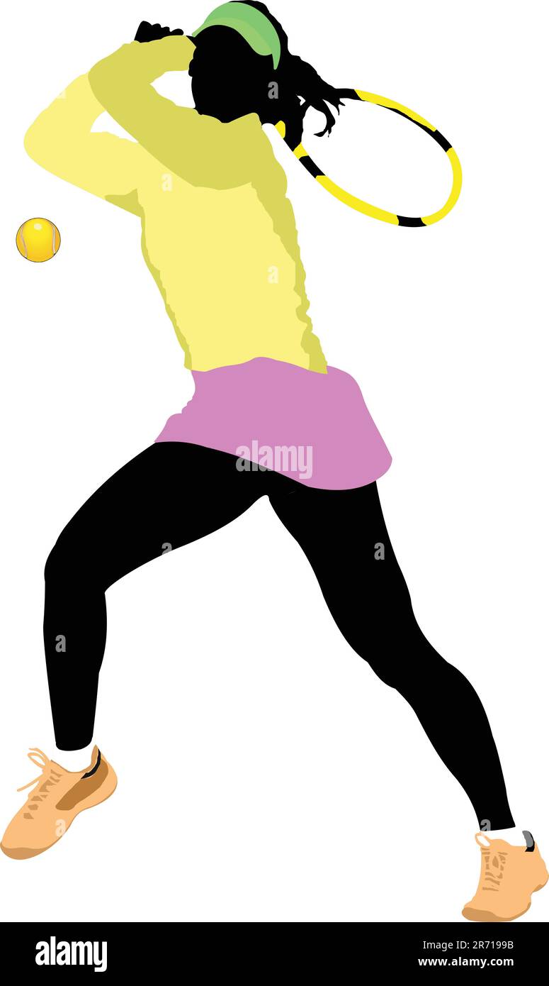 Tennis player. Colored Vector illustration for designers Stock Vector ...