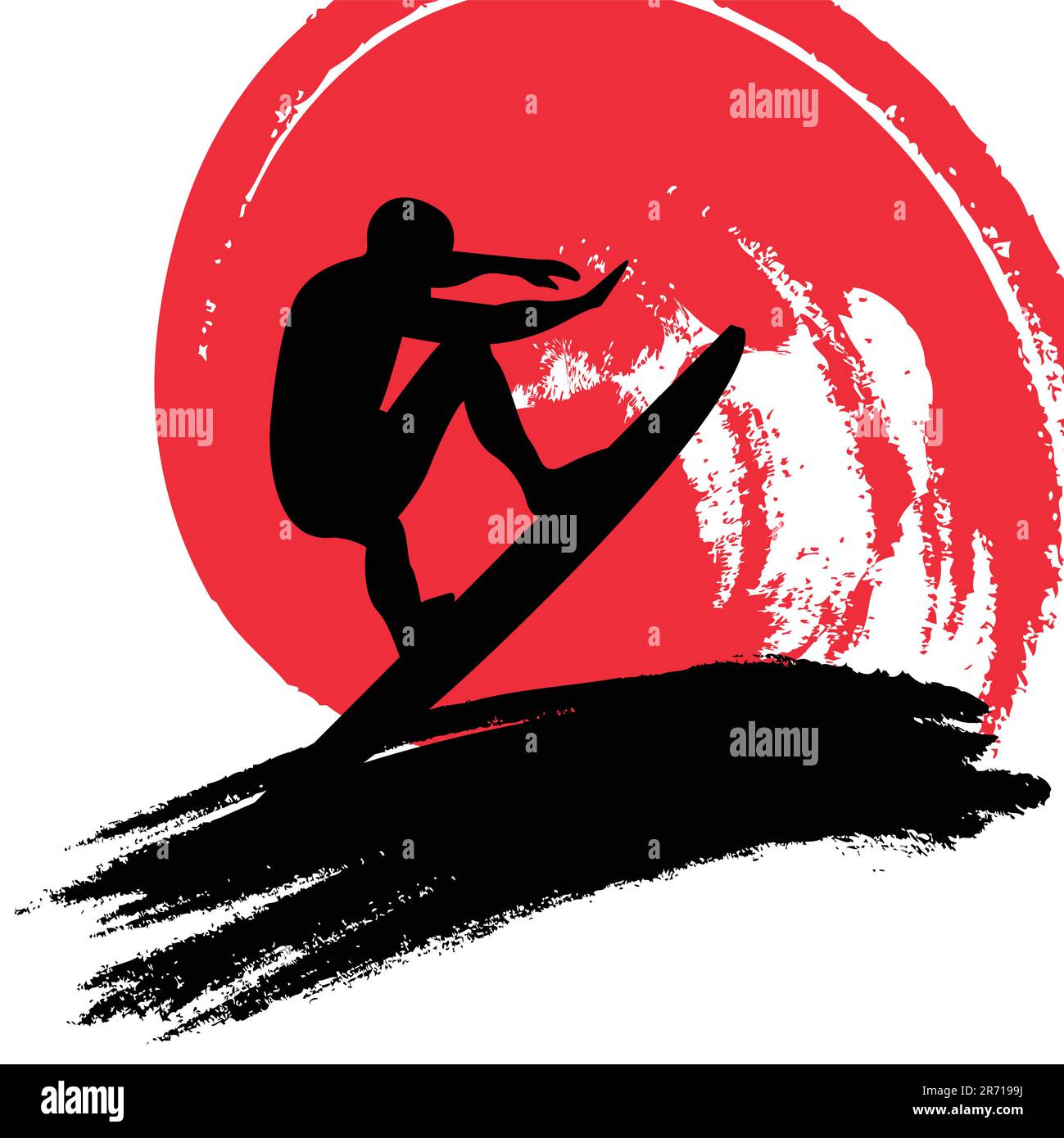 vector illustration of a surfer Stock Vector Image & Art - Alamy
