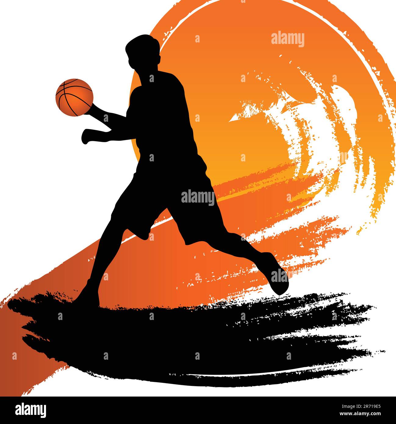 vector illustration of basketball players Stock Vector Image & Art - Alamy