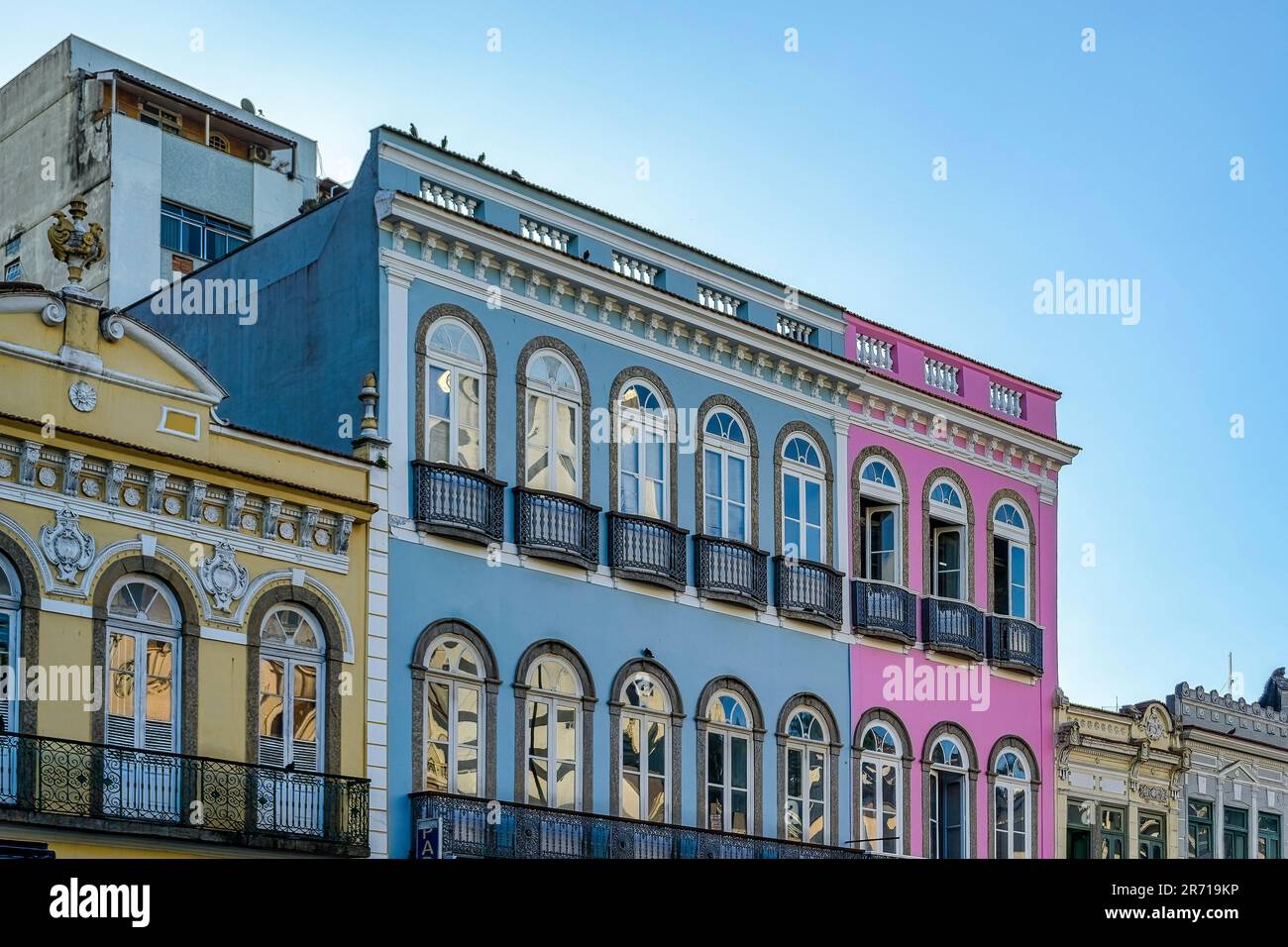 Rio de Janeiro, Brazil - June 8, 2023: Low-angle of a building facade ...