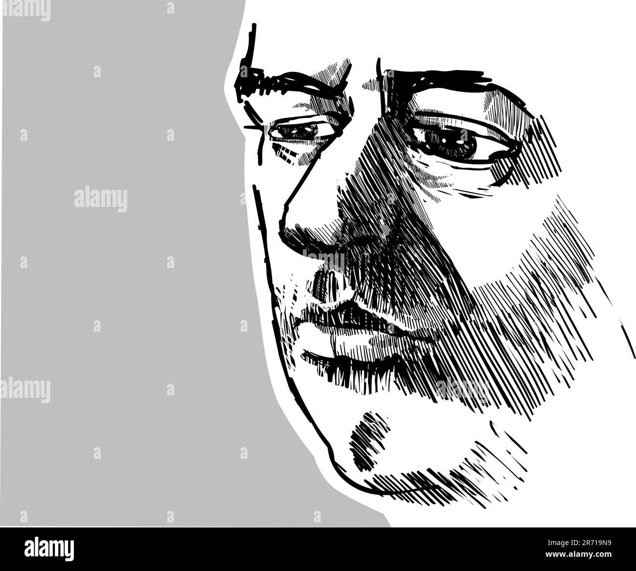 Young man pencil Black and White Stock Photos & Images - Alamy