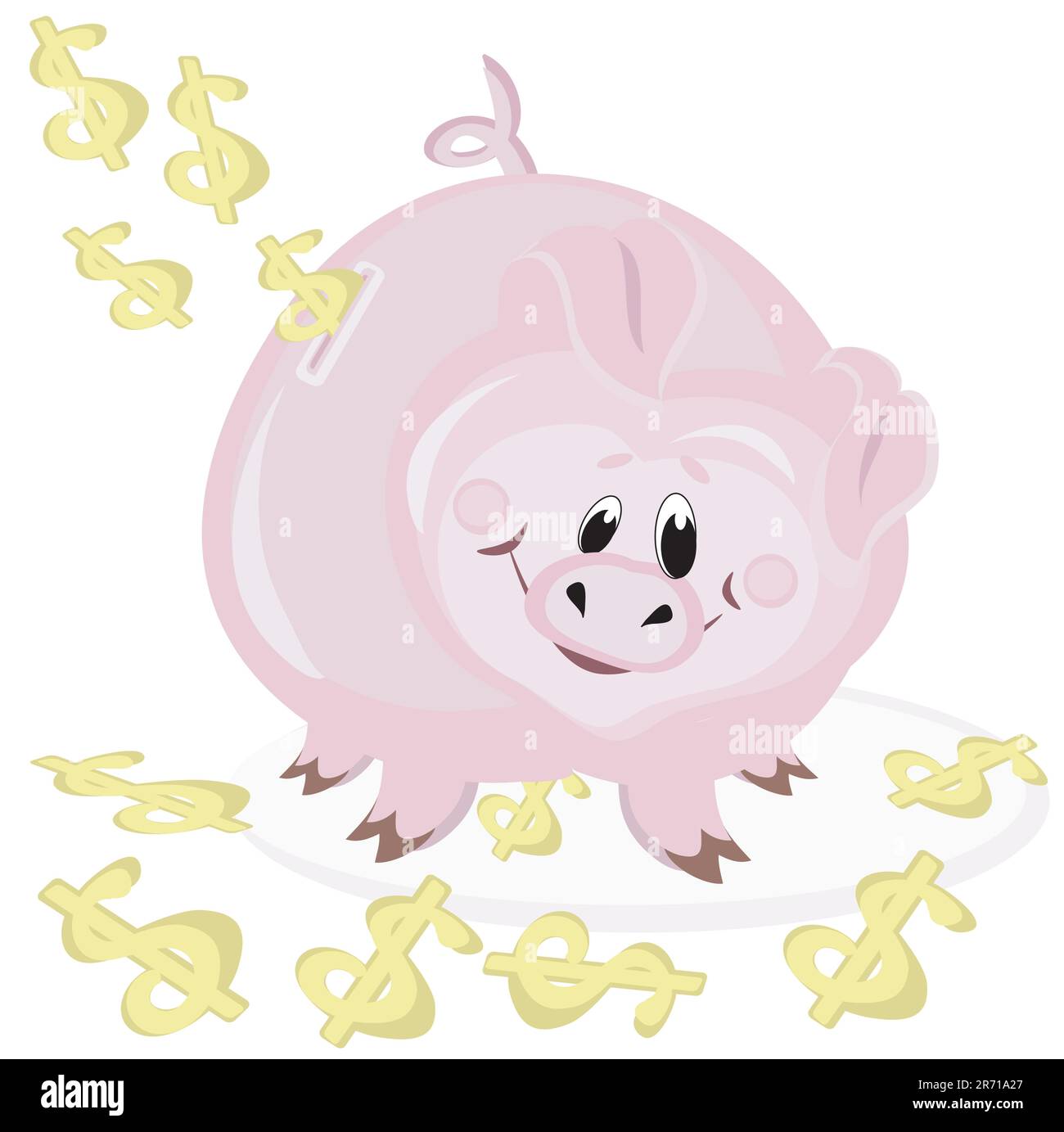 Penny piggy bank Stock Vector Images - Alamy