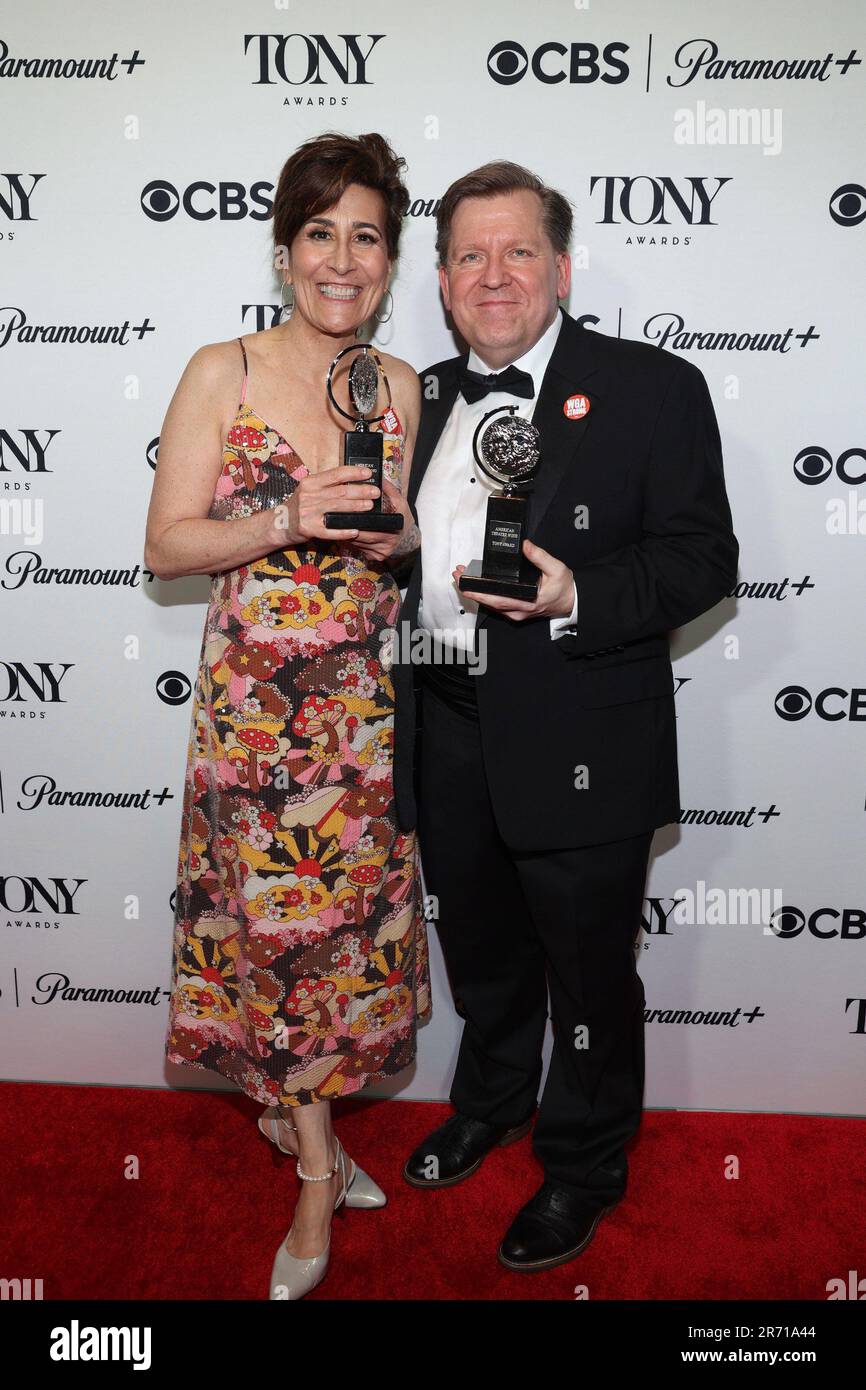 New York, NY, USA. 11th June, 2023. Jeanine Tesori, David Lindsay ...