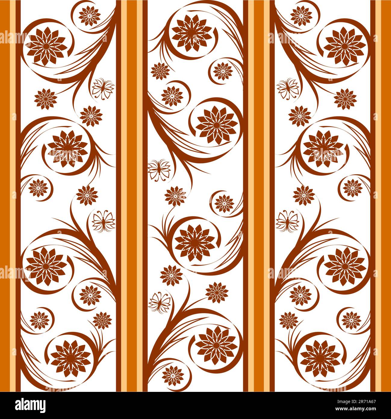 vector illustration of a striped floral background Stock Vector Image ...