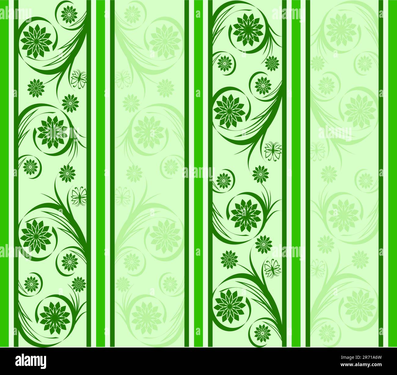 vector illustration of a striped floral background Stock Vector Image ...