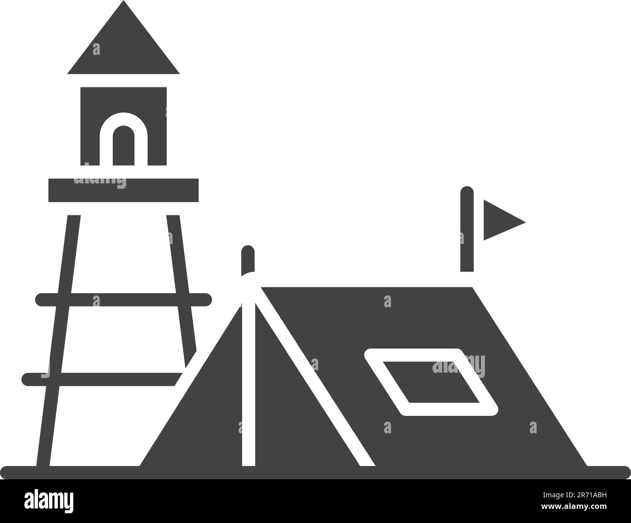 Military Base icon vector image. Suitable for mobile application web application and print media ...