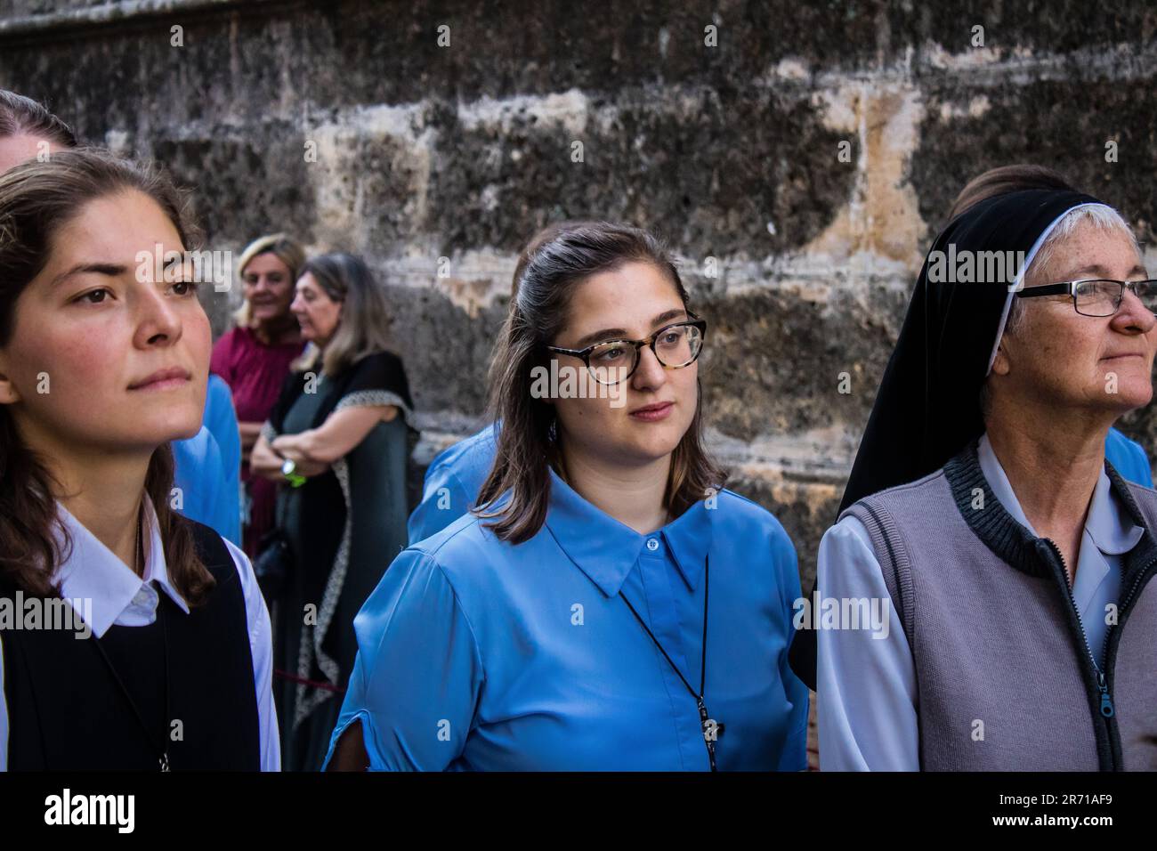 Nuns participating at the Corpus Christi procession, an age-old ...