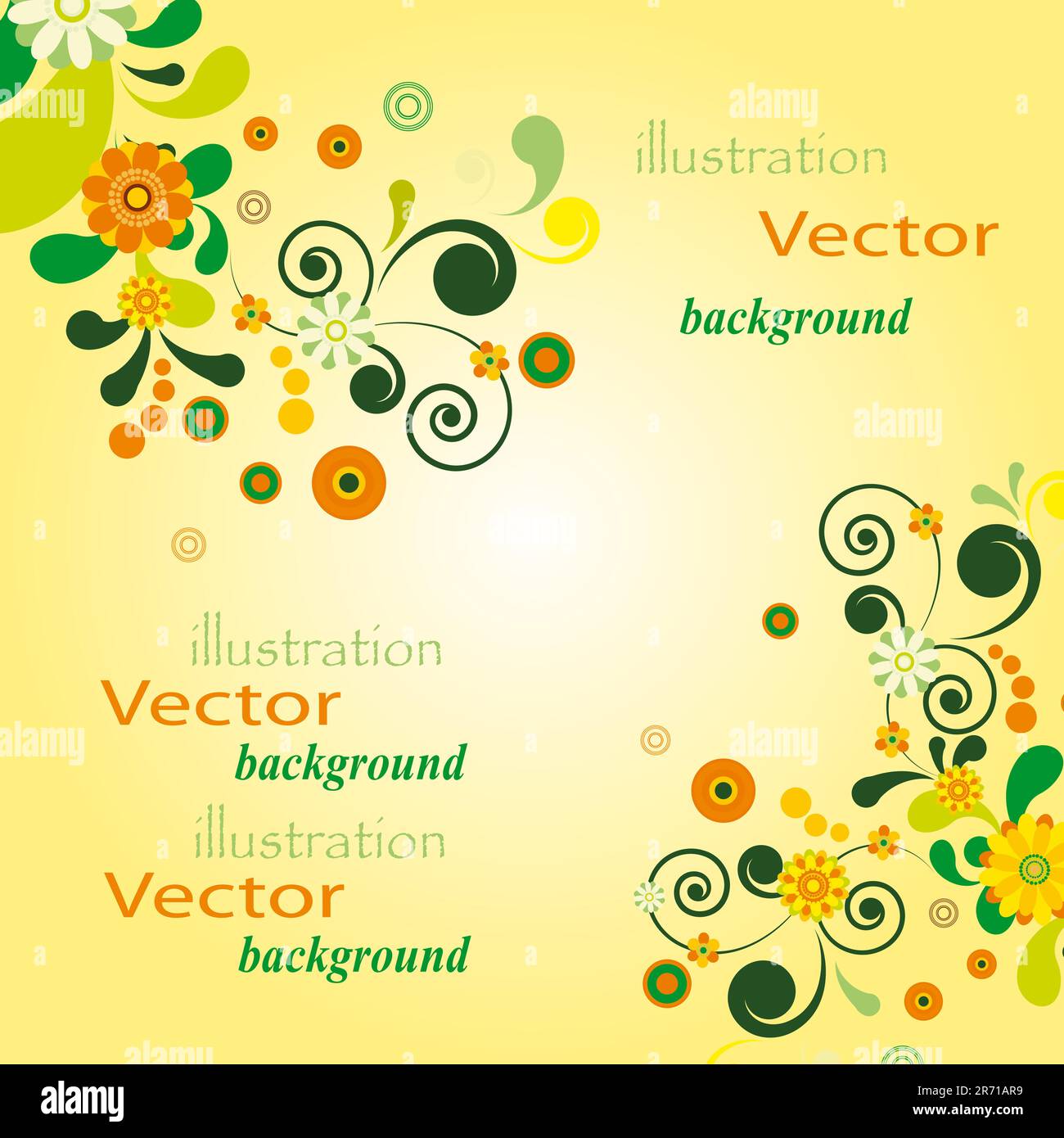 Vector Sun floral background. Illustration for your design Stock Vector ...