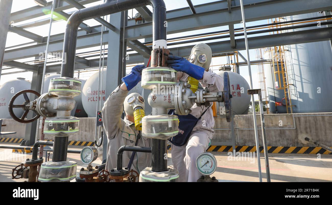 HUAI'AN, CHINA - JUNE 12, 2023 - Members of the emergency response team ...