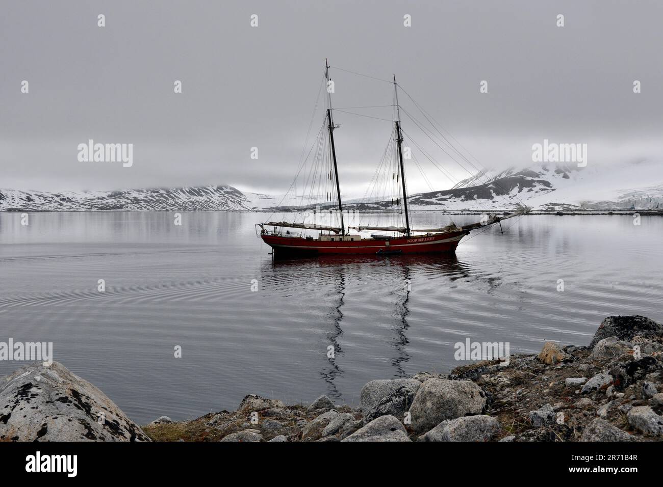 Spitsbergen. svalbard islands. norway sailing ship Stock Photo - Alamy