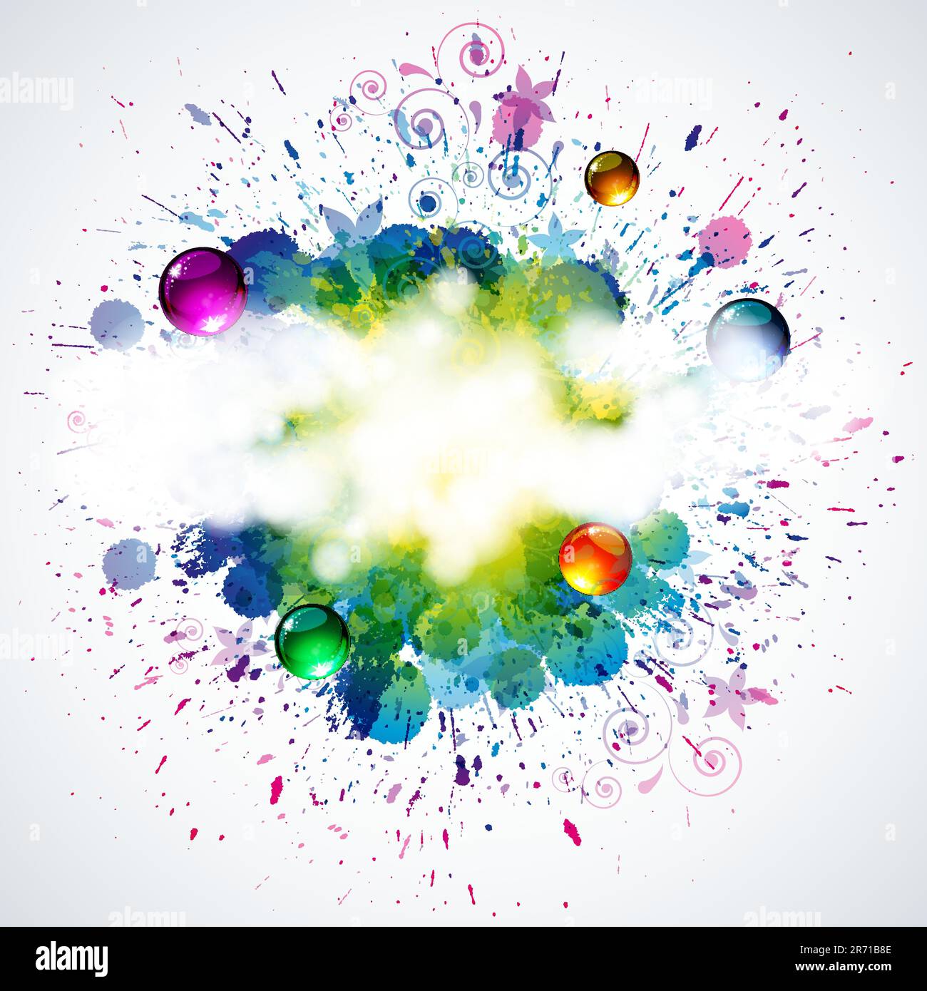 Splash of greenery Stock Vector Images - Alamy