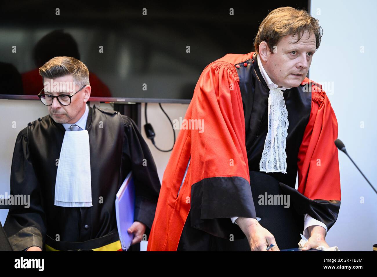 Chairman of the court Jos Decoker pictured during the jury constitution ...