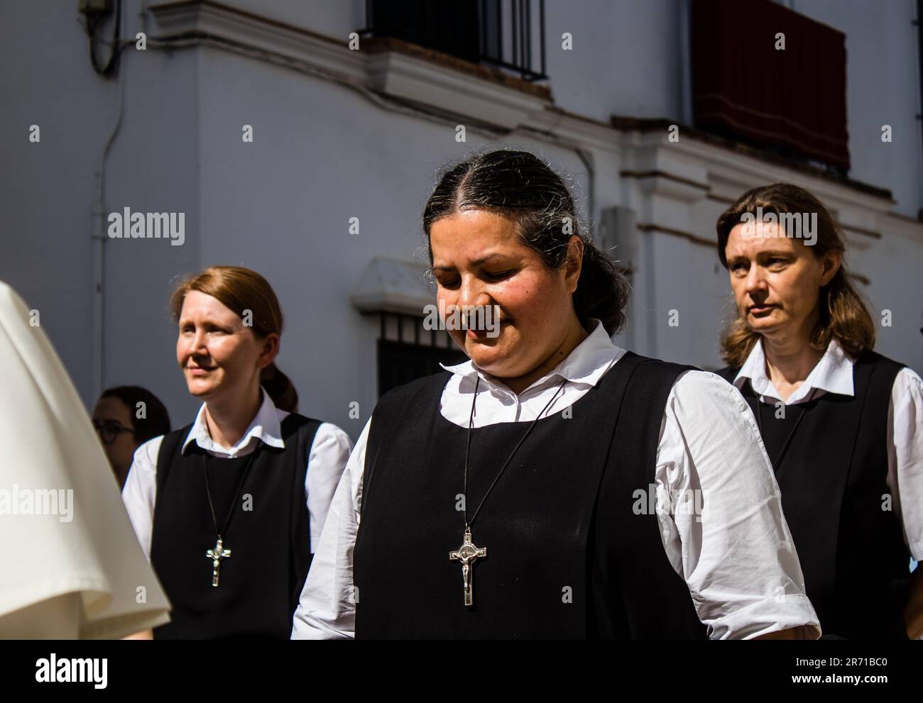 Nuns participating at the Corpus Christi procession, an age-old ...