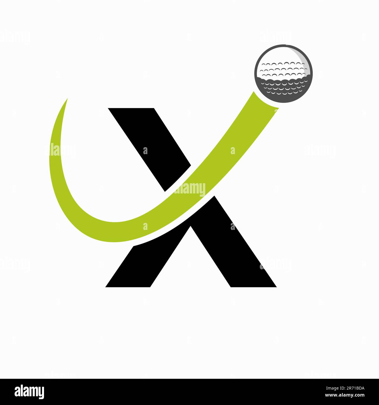 Initial Letter X Golf Logo Design. Initial Hockey Sport Academy Sign ...